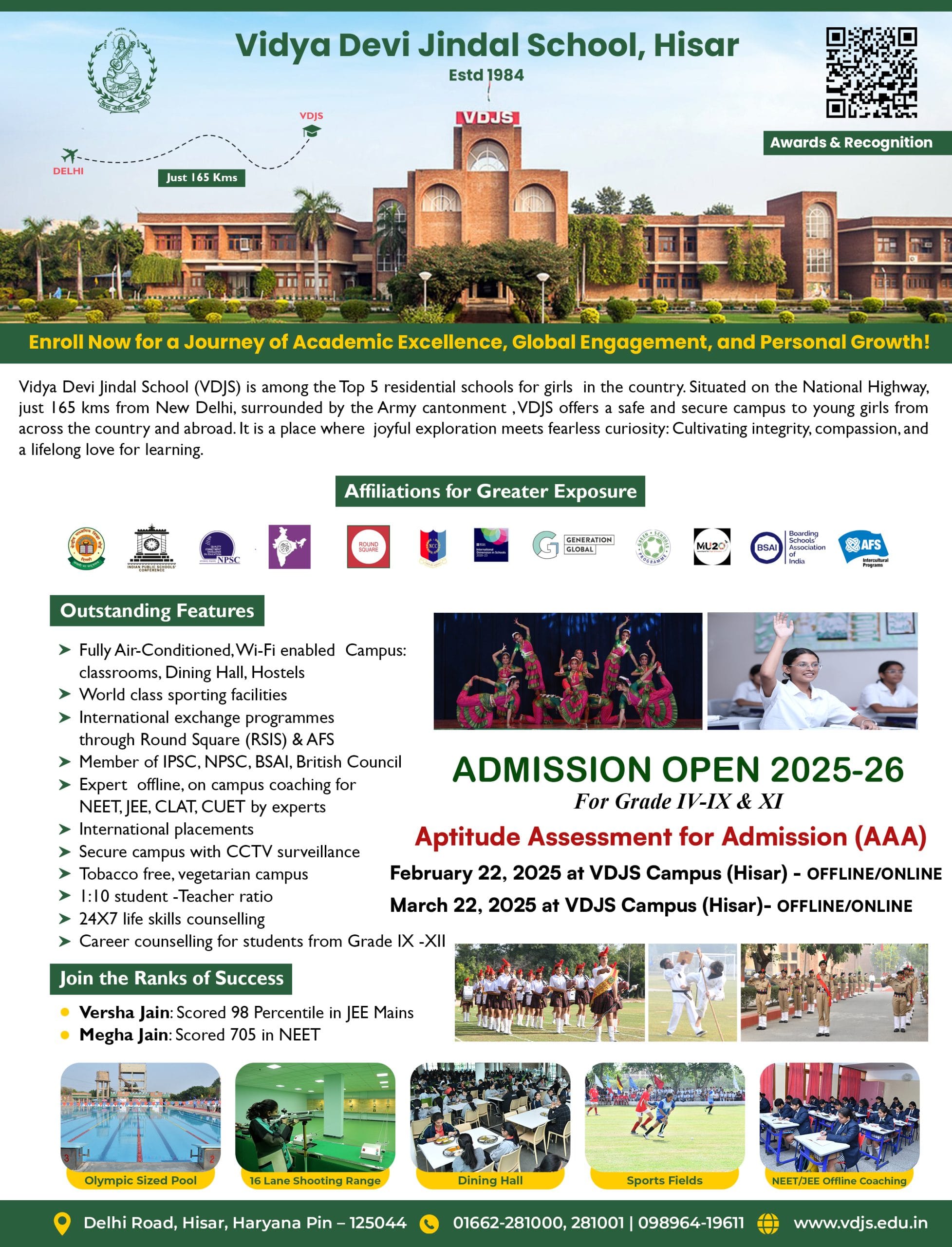 Vidya Devi Jindal School - Best Boarding School for Girls in India